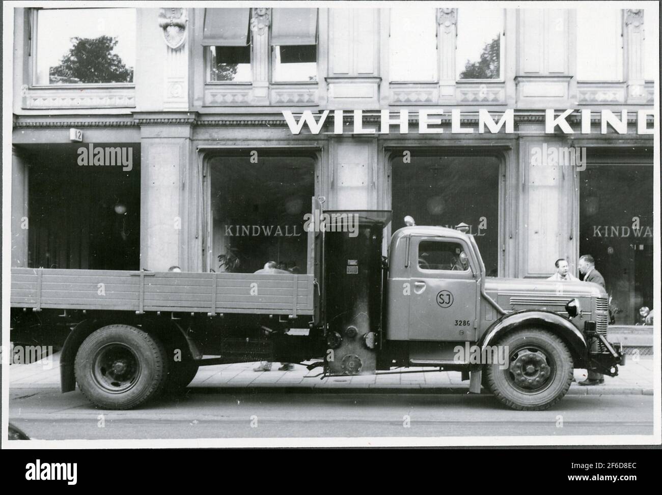 The state's railways, SJ truck 3286 with gauge units Stock Photo - Alamy