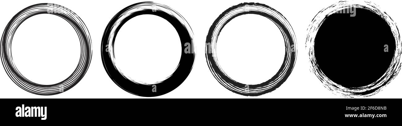 Inkblot, stain grungy, grunge circle. Smudge, smear effect watercolor ...