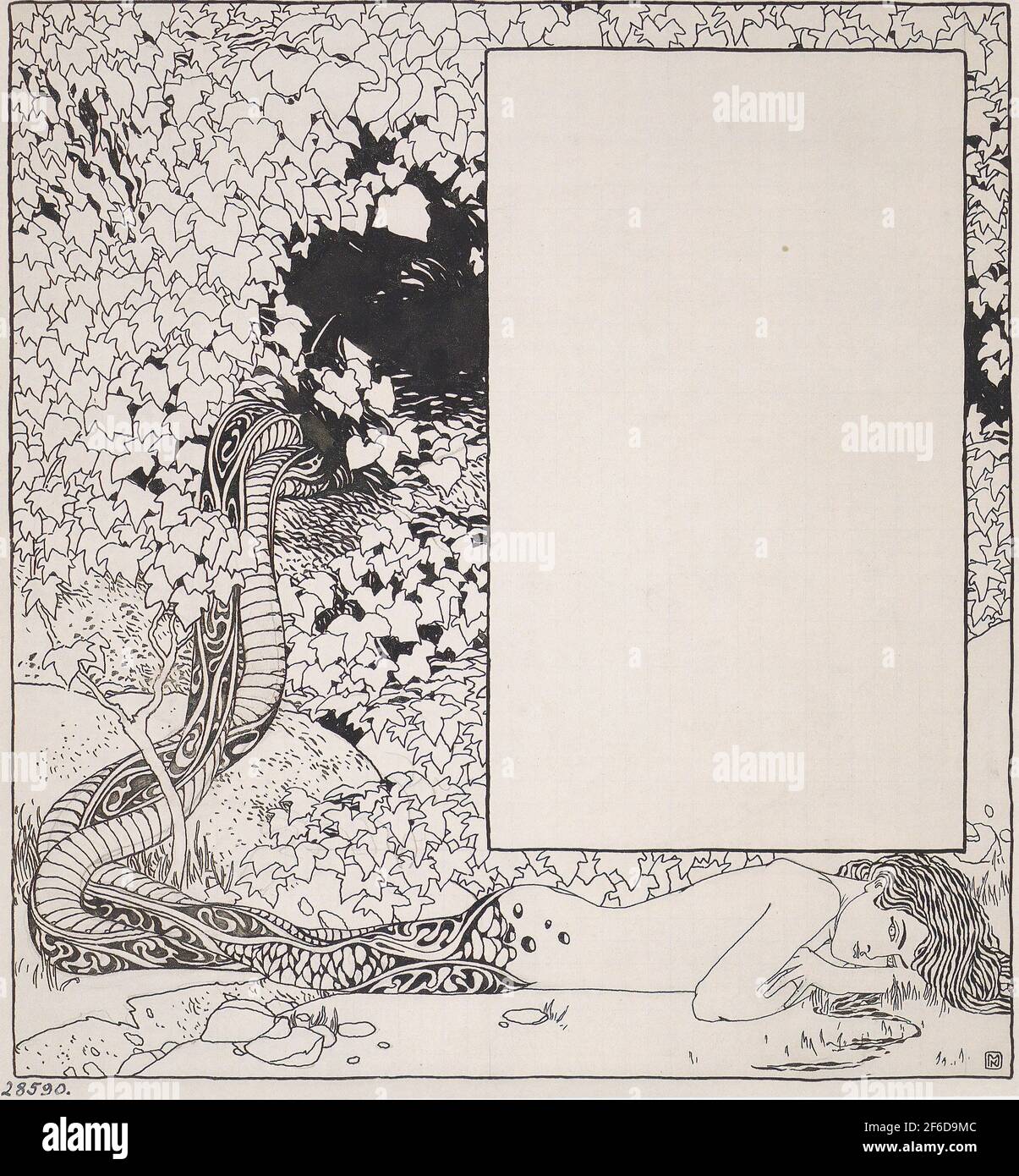 Koloman Moser - Mermaid Illustration Jugendschatz German Seals C 1896 ...