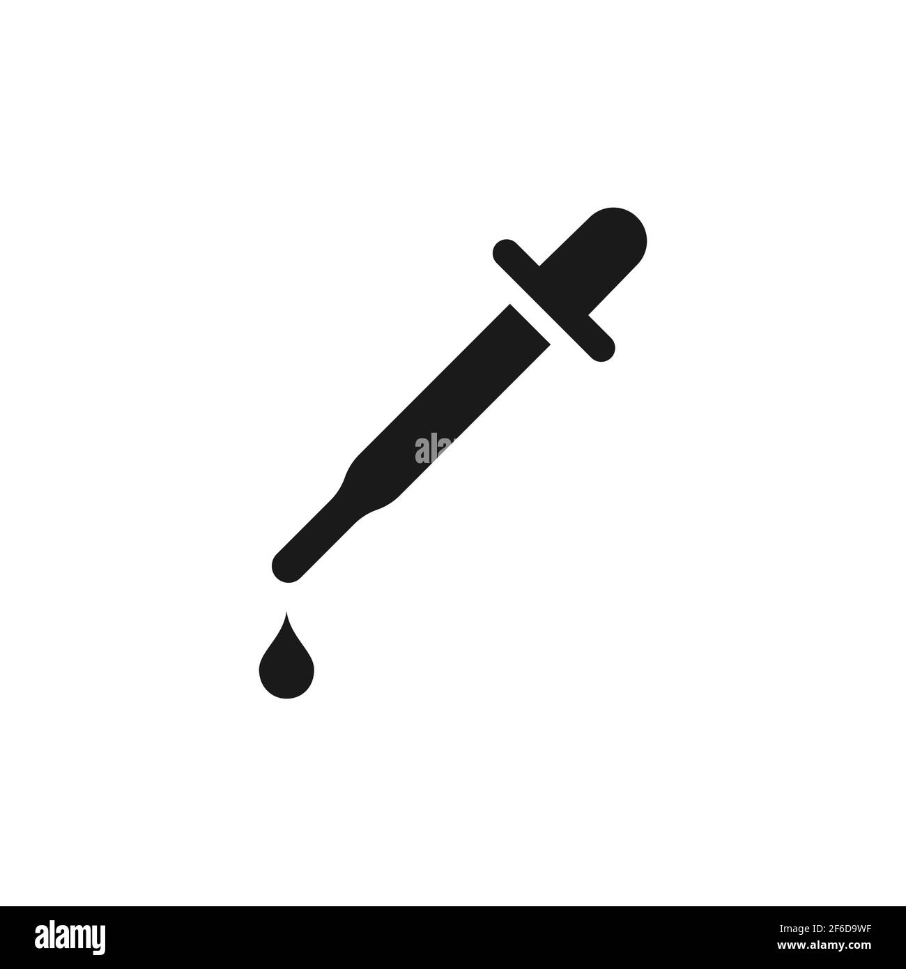 Realistic vector pipette icon. A narrow tube with a rubber tip for ...