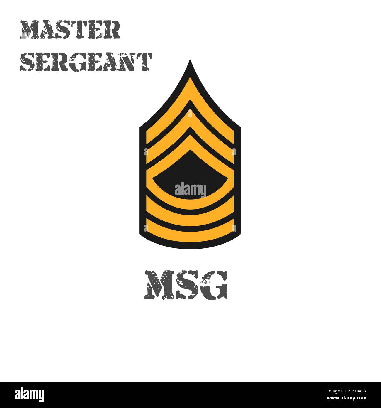 Realistic vector icon of the US Army Master Sergeant chevron ...