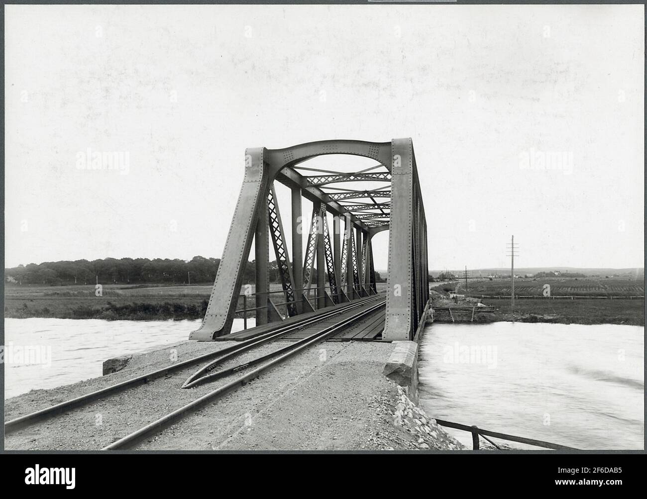 Railway bridge over the viscera on the line between Åloster and Värö ...