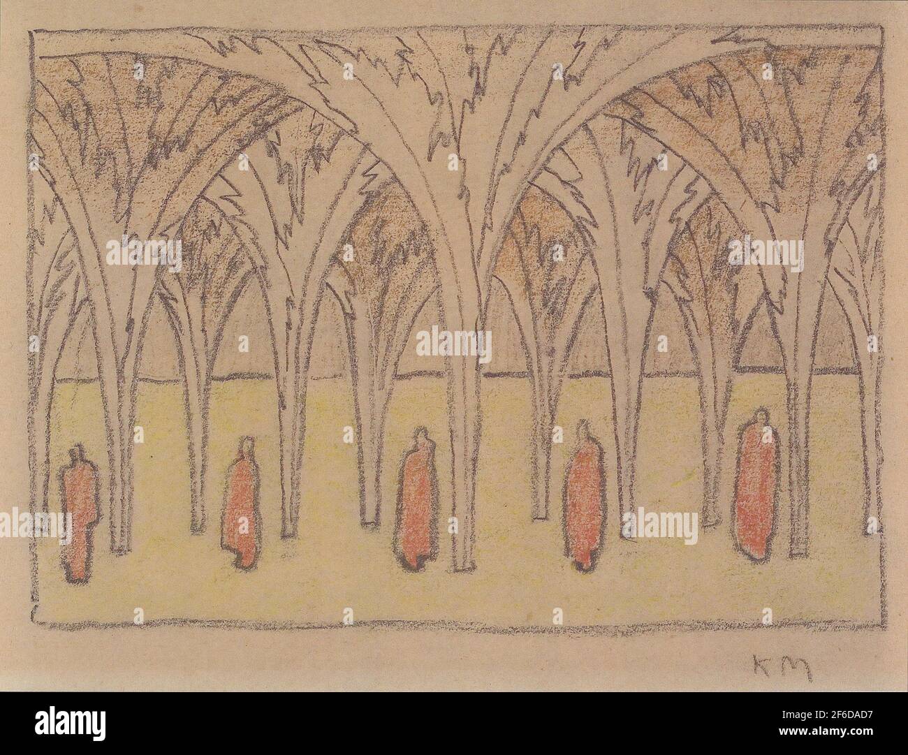 Koloman Moser - Stage Design Lake Julius Bittner 1 C 1910 Stock Photo ...