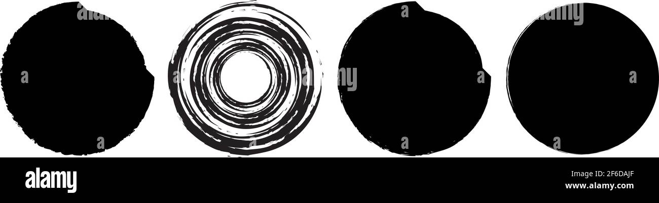 Inkblot, stain grungy, grunge circle. Smudge, smear effect watercolor ...