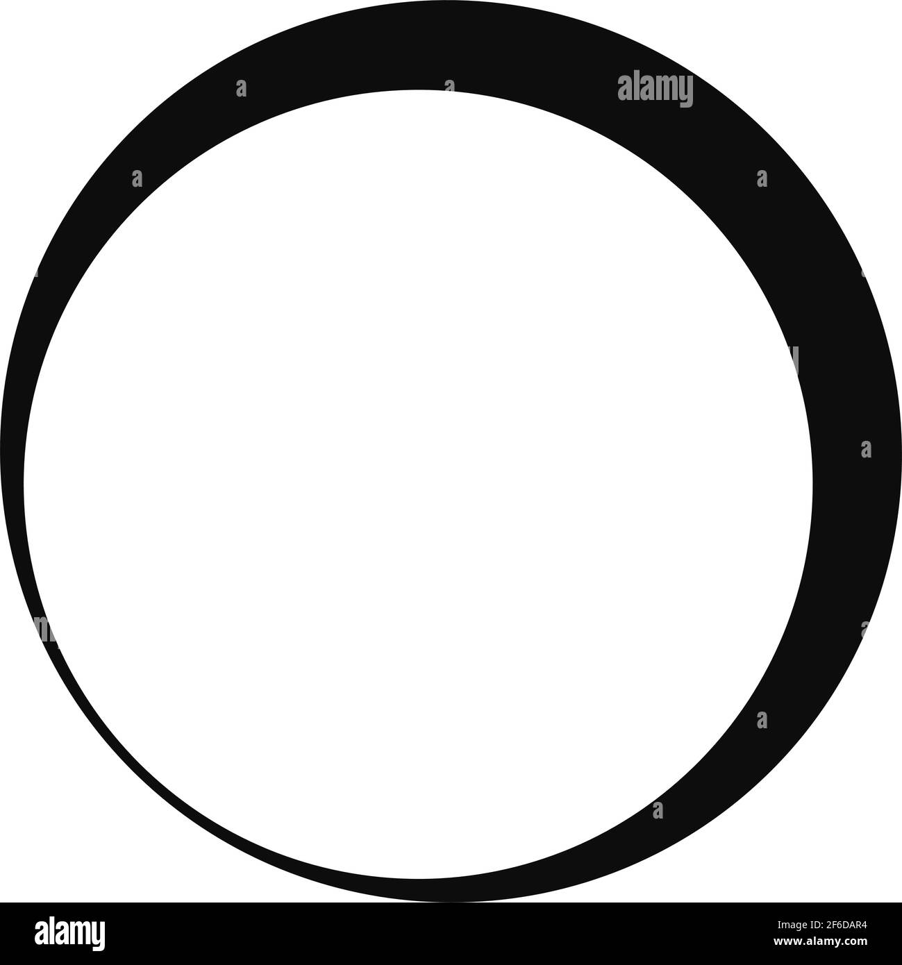 Circle contour isolated on white. Simple circlet, ring design element ...