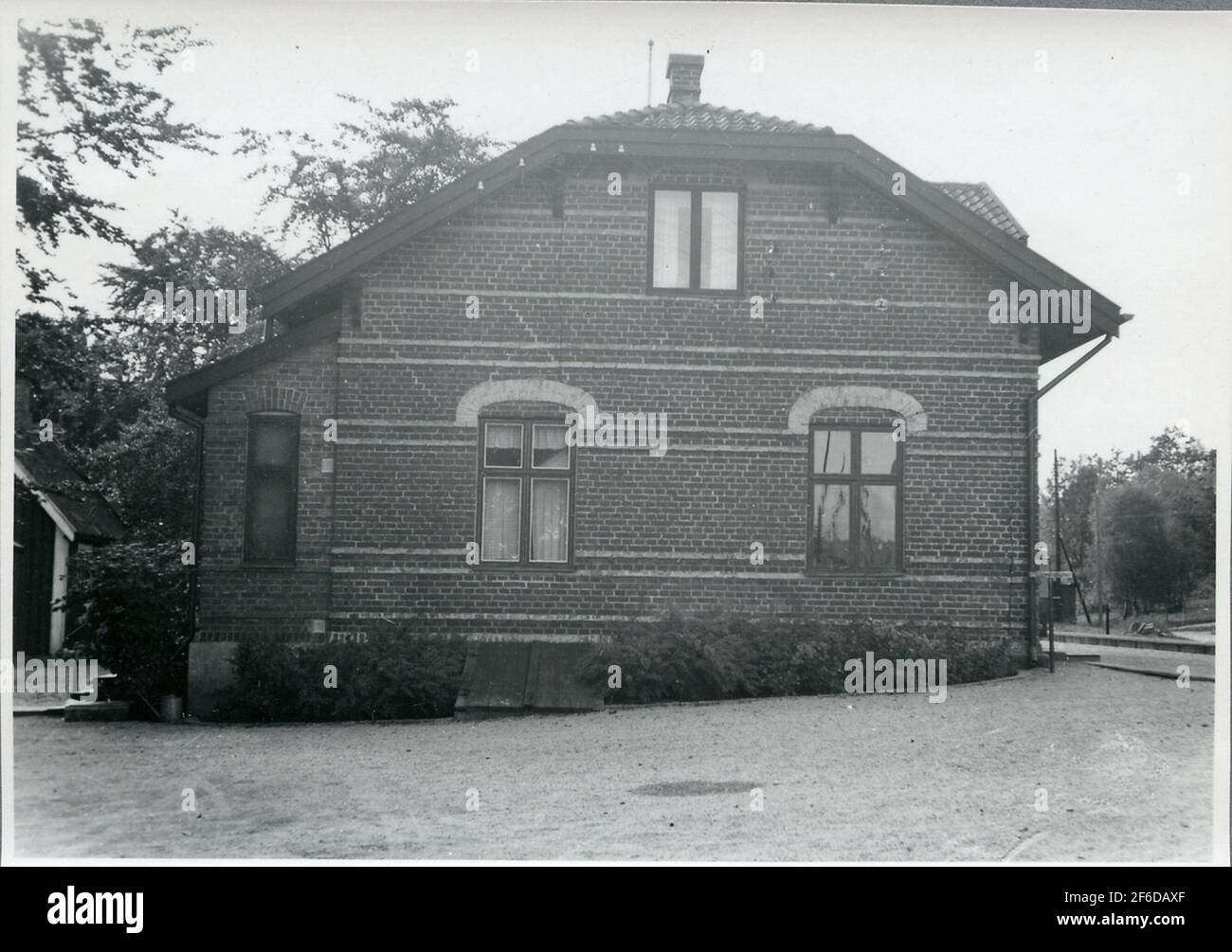 Linderöd station house Stock Photo - Alamy