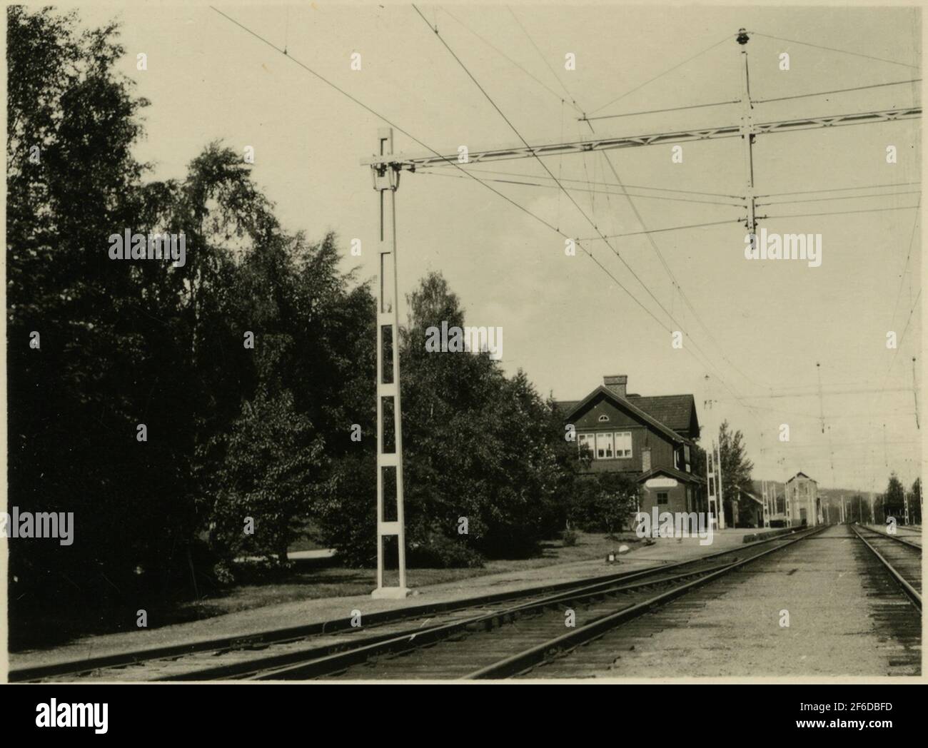 The railroad, contact management and station house Stock Photo - Alamy