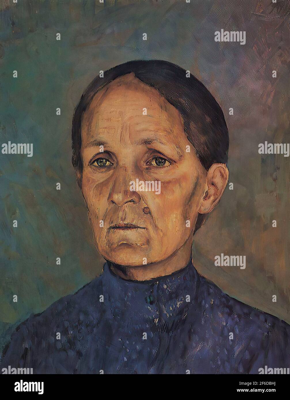 Kuzma Petrov-Vodkin - Portrait Petrovoy Vodkin Artist Mother 1909 Stock ...