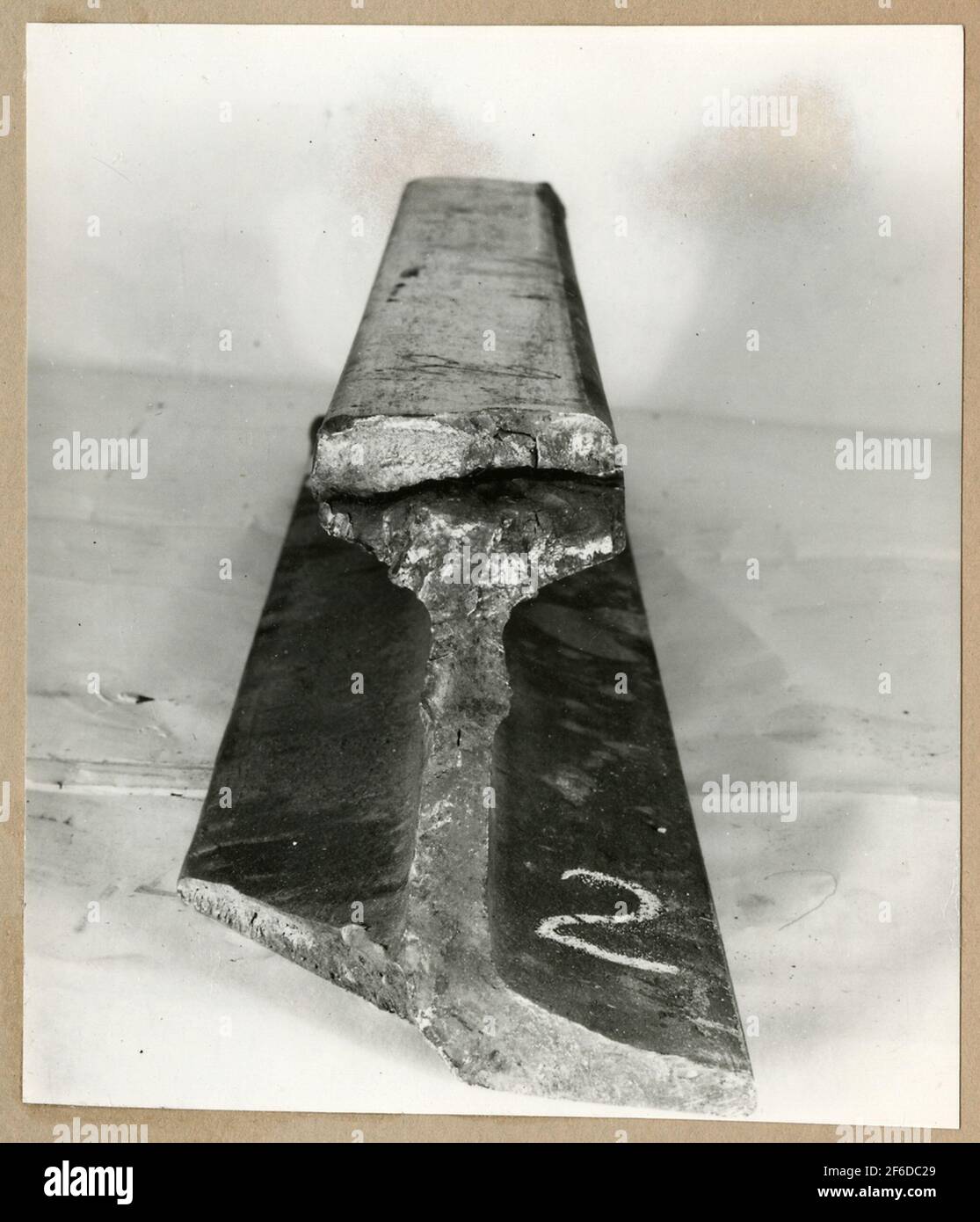 Parts of rail after rail fracture at Getå on 30/5 1959 Stock Photo - Alamy