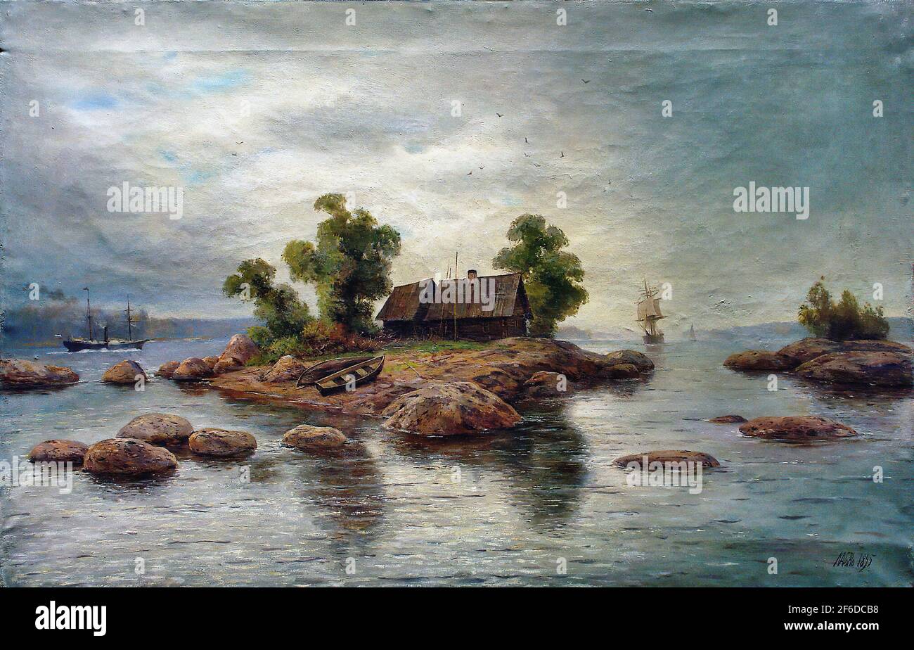 Lev Lagorio - Farmhouse Island 1895 Stock Photo - Alamy