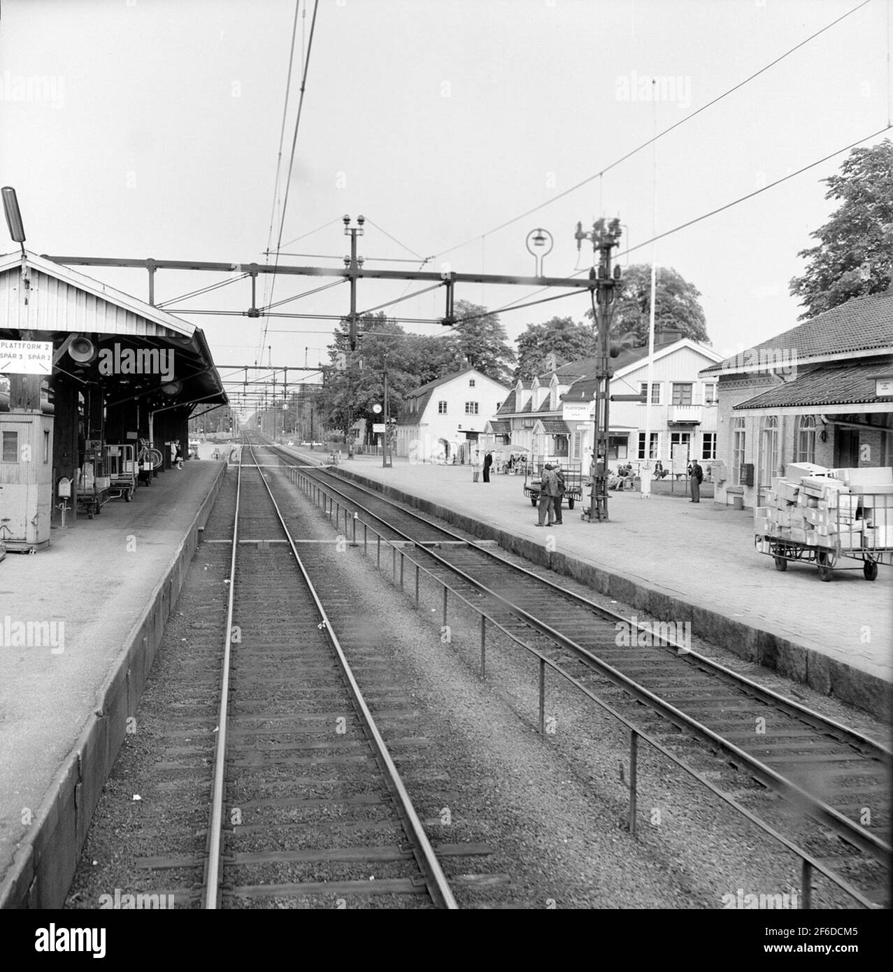 The main track at Laxå Stock Photo - Alamy