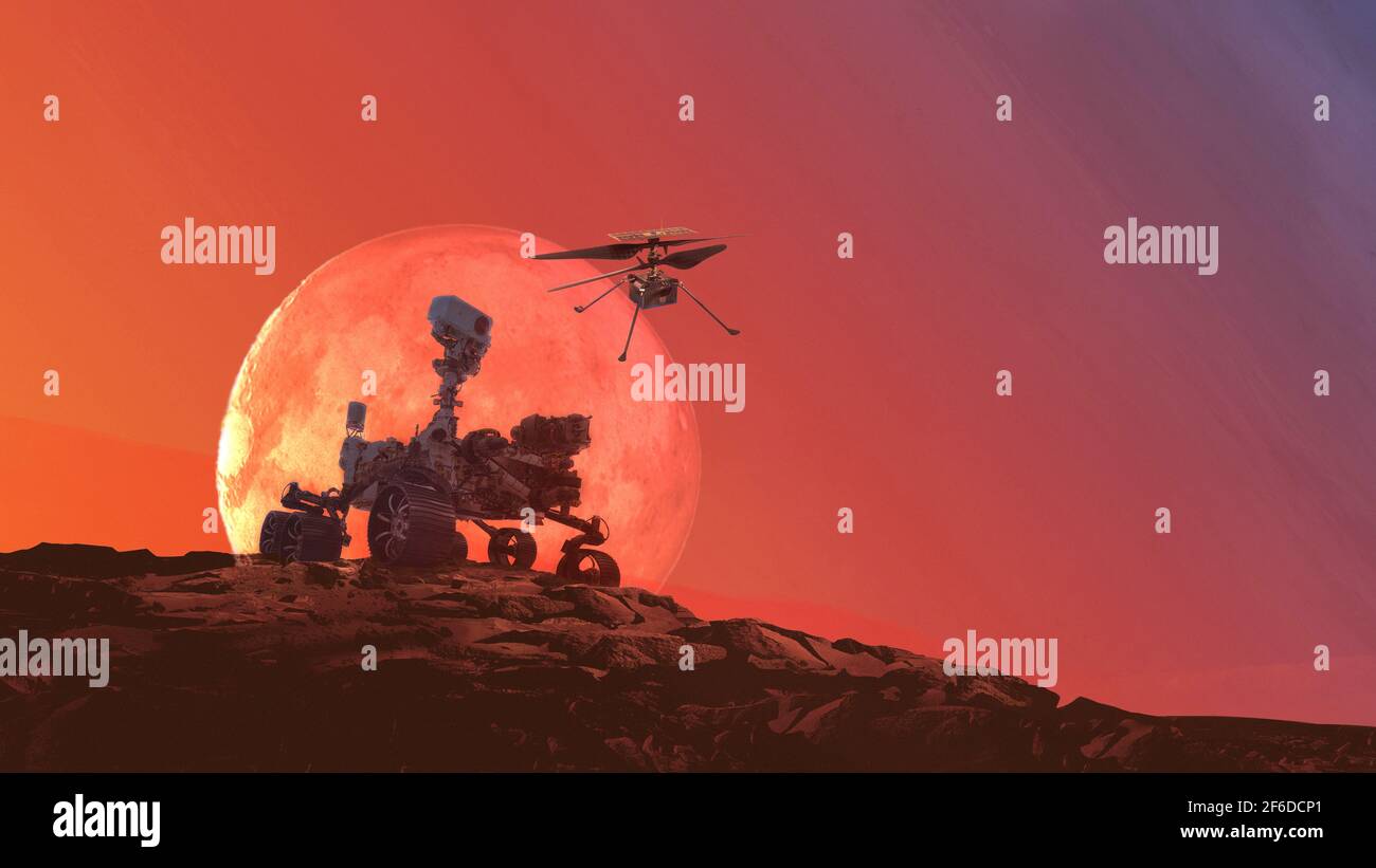 Rover perseverance ingenuity drone hi-res stock photography and images ...