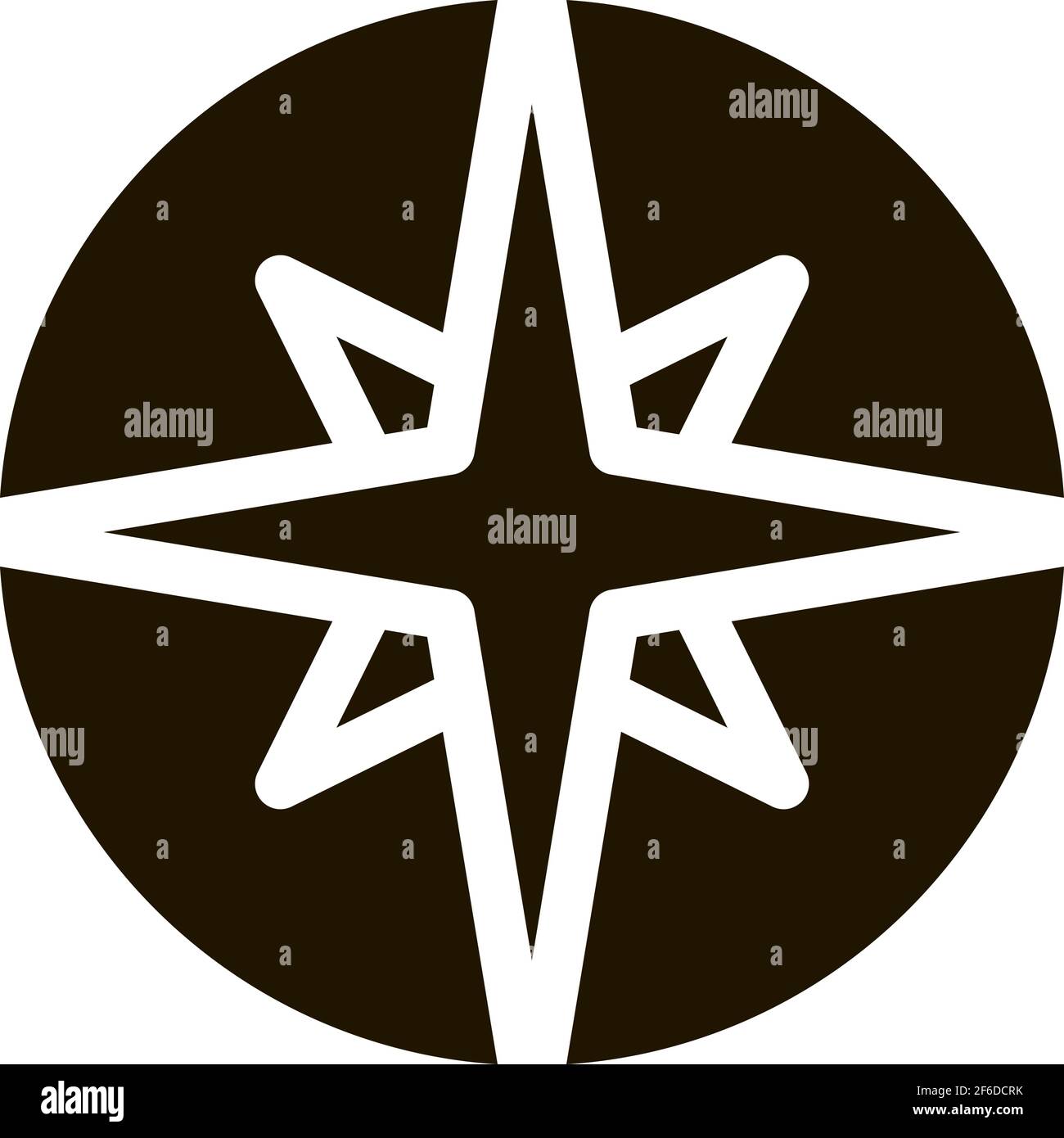 compass sign icon Vector Glyph Illustration Stock Vector Image & Art ...