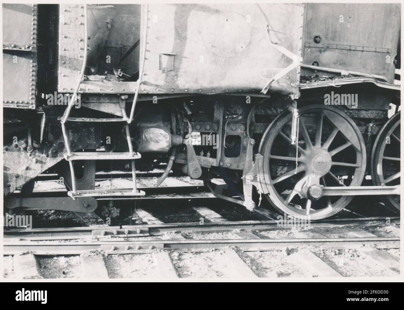 The steam locomotive has melted the heat Stock Photo - Alamy