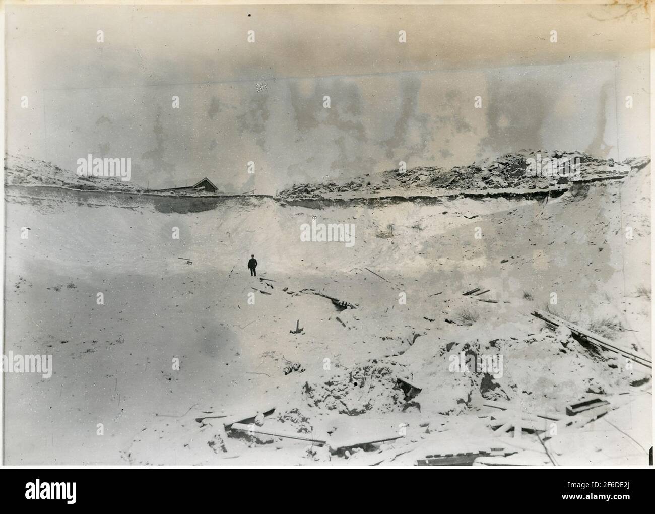 Earth damage at the salt source in 1909 Stock Photo - Alamy