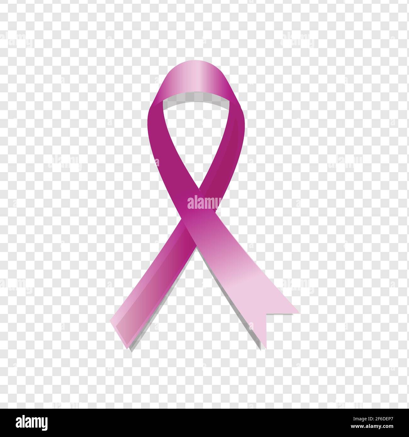 Purple awareness realistic ribbon isolated on transparent background ...