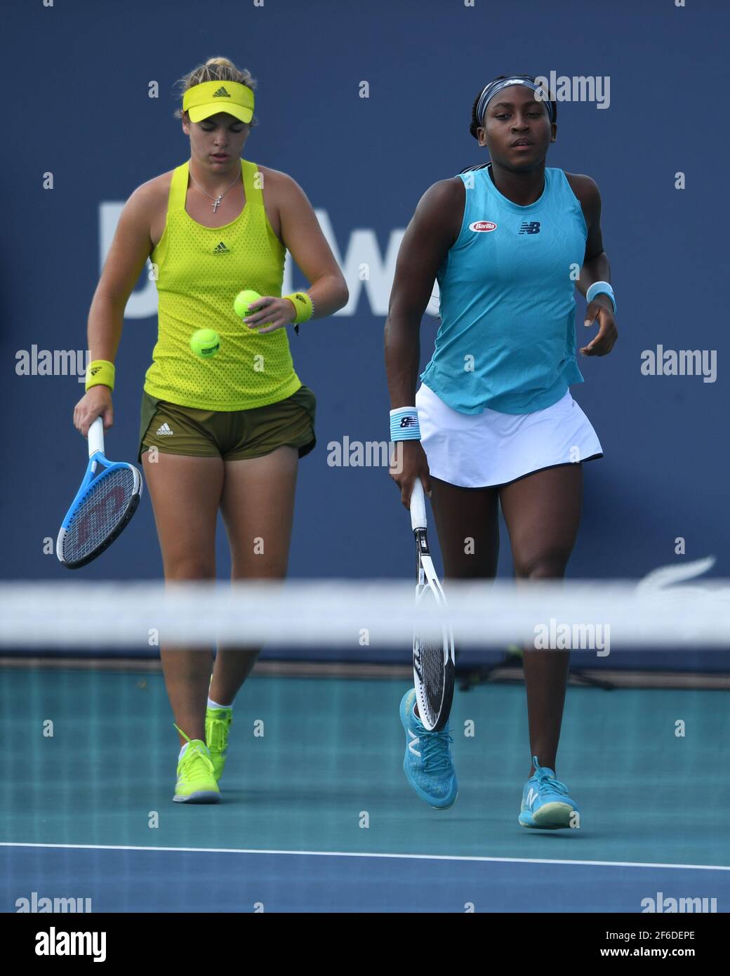 Miami Gardens, FL, USA. 30th Mar, 2021. Coco Gauff, Caty McNally Vs ...