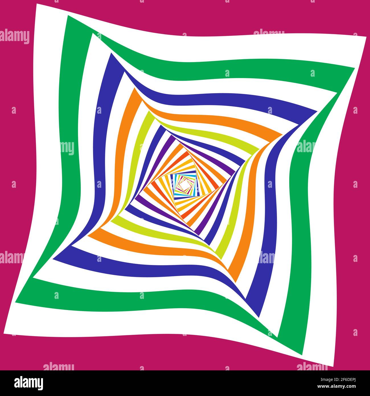 Abstract geometric shape, design element with rotation, swirl, twirl ...