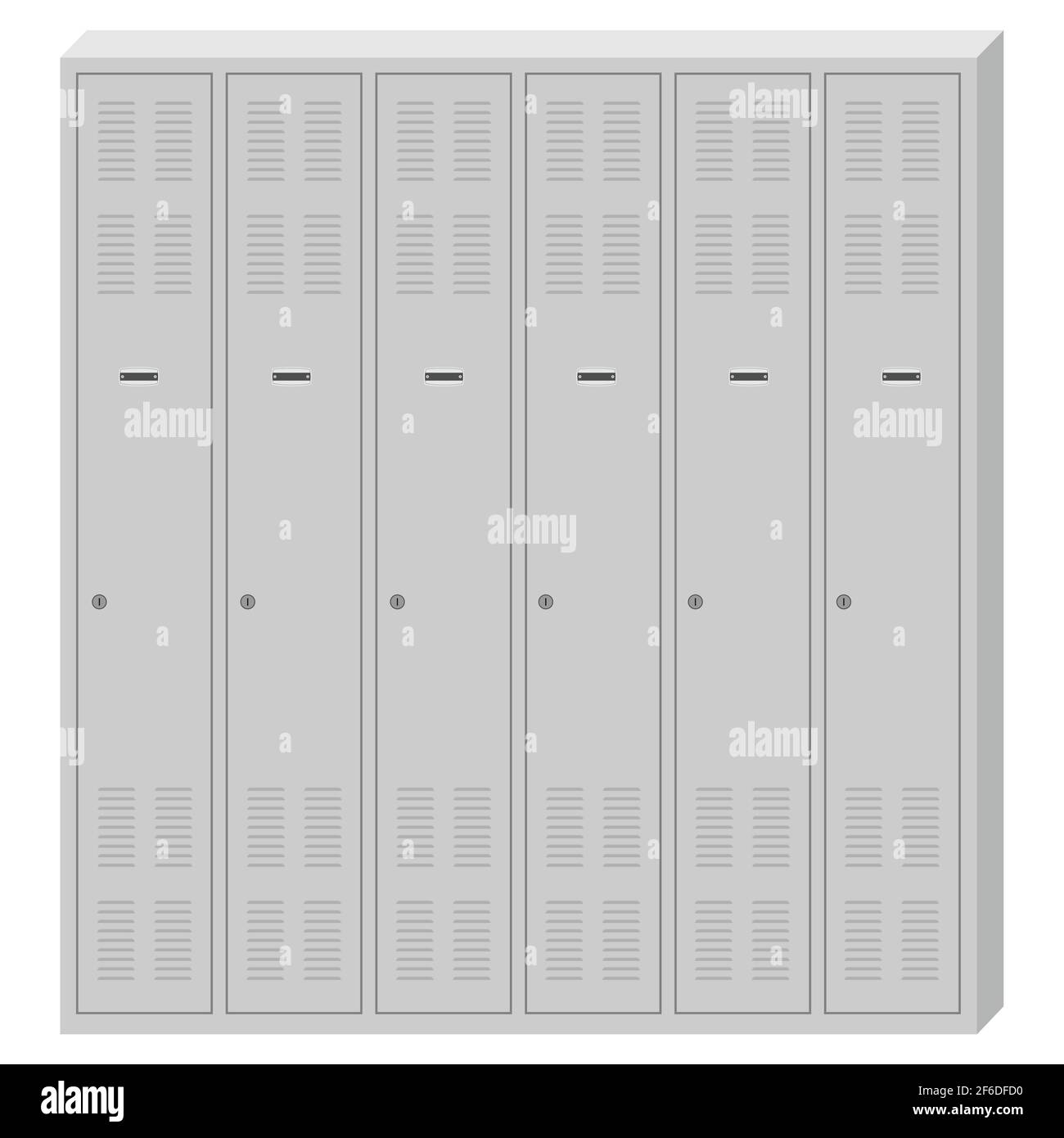 Vector illustration metal school sport lockers. Gym locker. Locker door ...