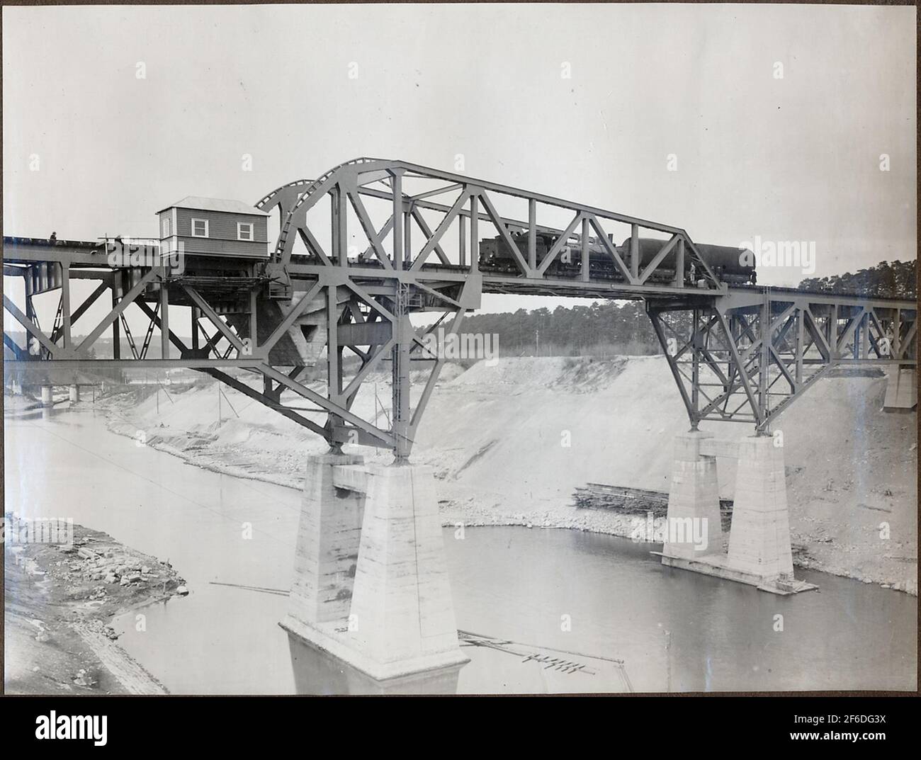 Completion of flap bridge over Södertälje Channel. (Load test Stock ...