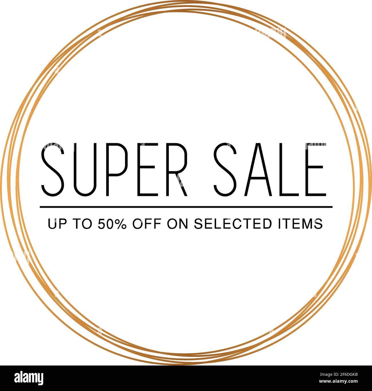 Super Sale 50% Off Logo Template Editable Vector Badge Gold Elegant ...