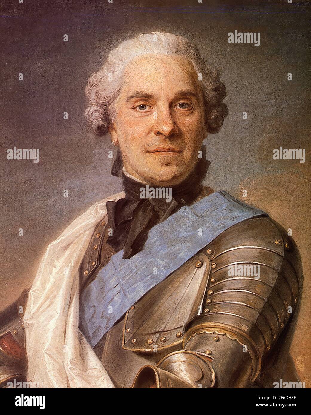Maurice Quentin de La Tour - Portrait Maurice Saxony Stock Photo - Alamy