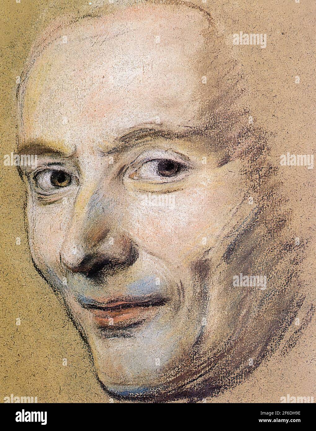 Maurice Quentin de La Tour - Portrait Unknown Man Stock Photo - Alamy