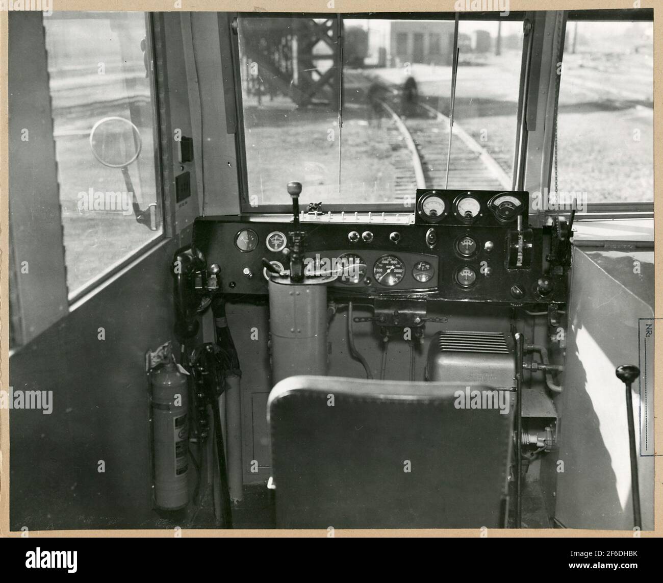 Sperry measuring trolley Litter DC2, interior, from Illinois Central ...