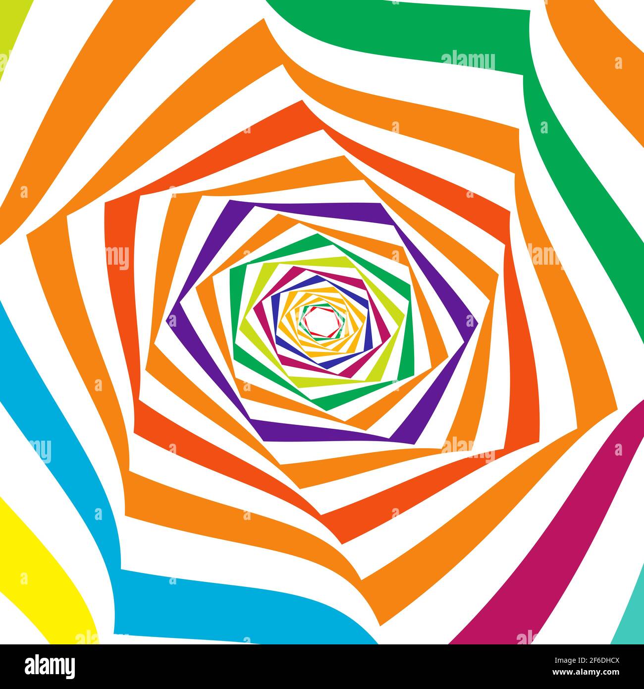 Abstract geometric shape, design element with rotation, swirl, twirl ...