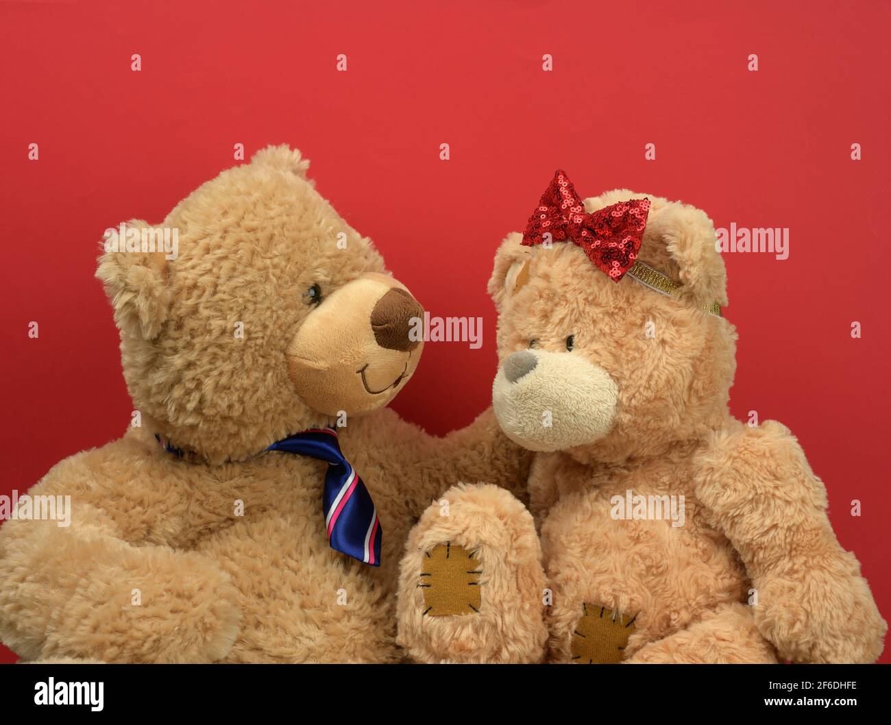 Two Teddy Bears In Love