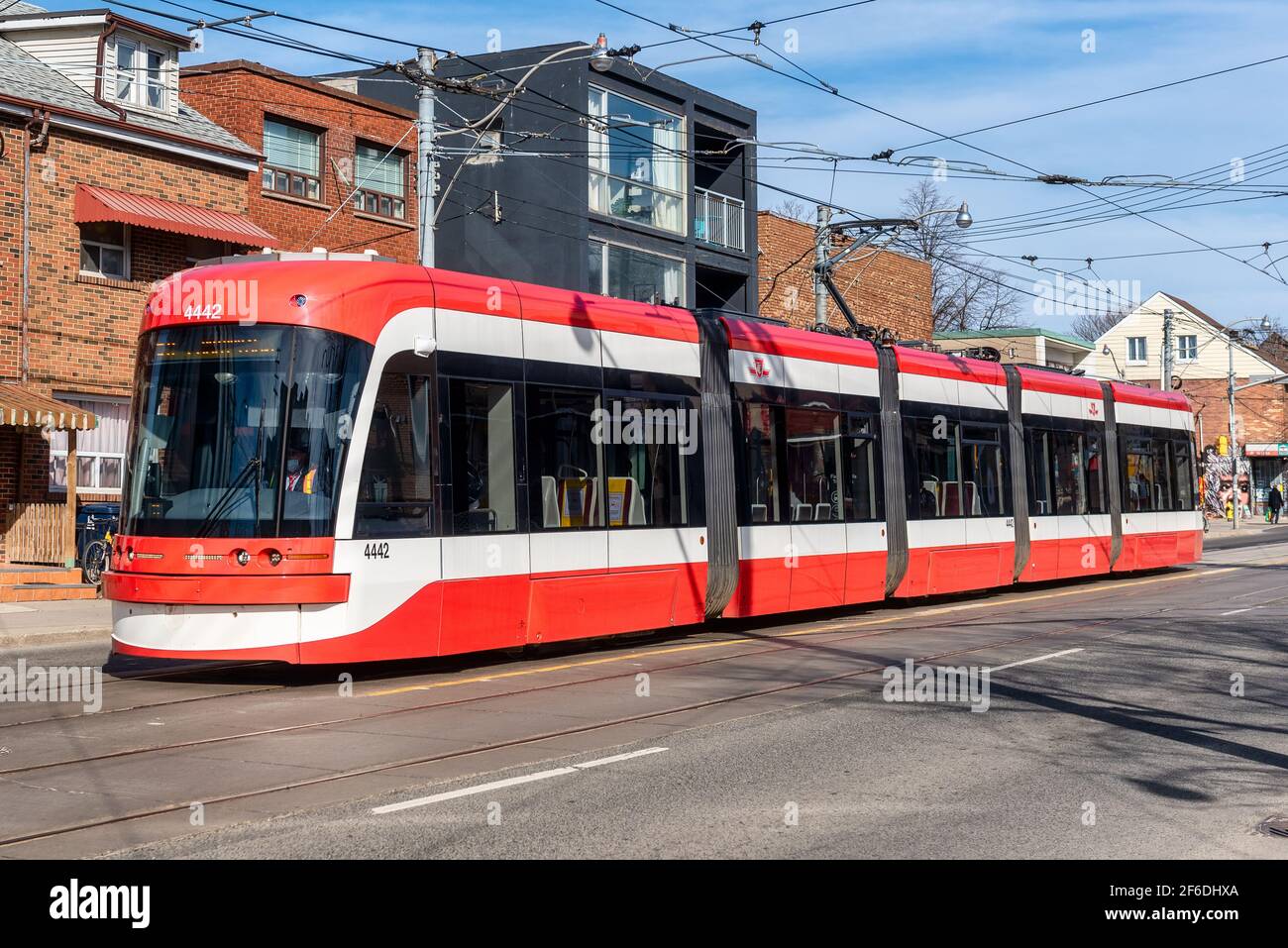 Bombardier Tramway or Streetcar, Toronto, Canada Stock Photo - Alamy