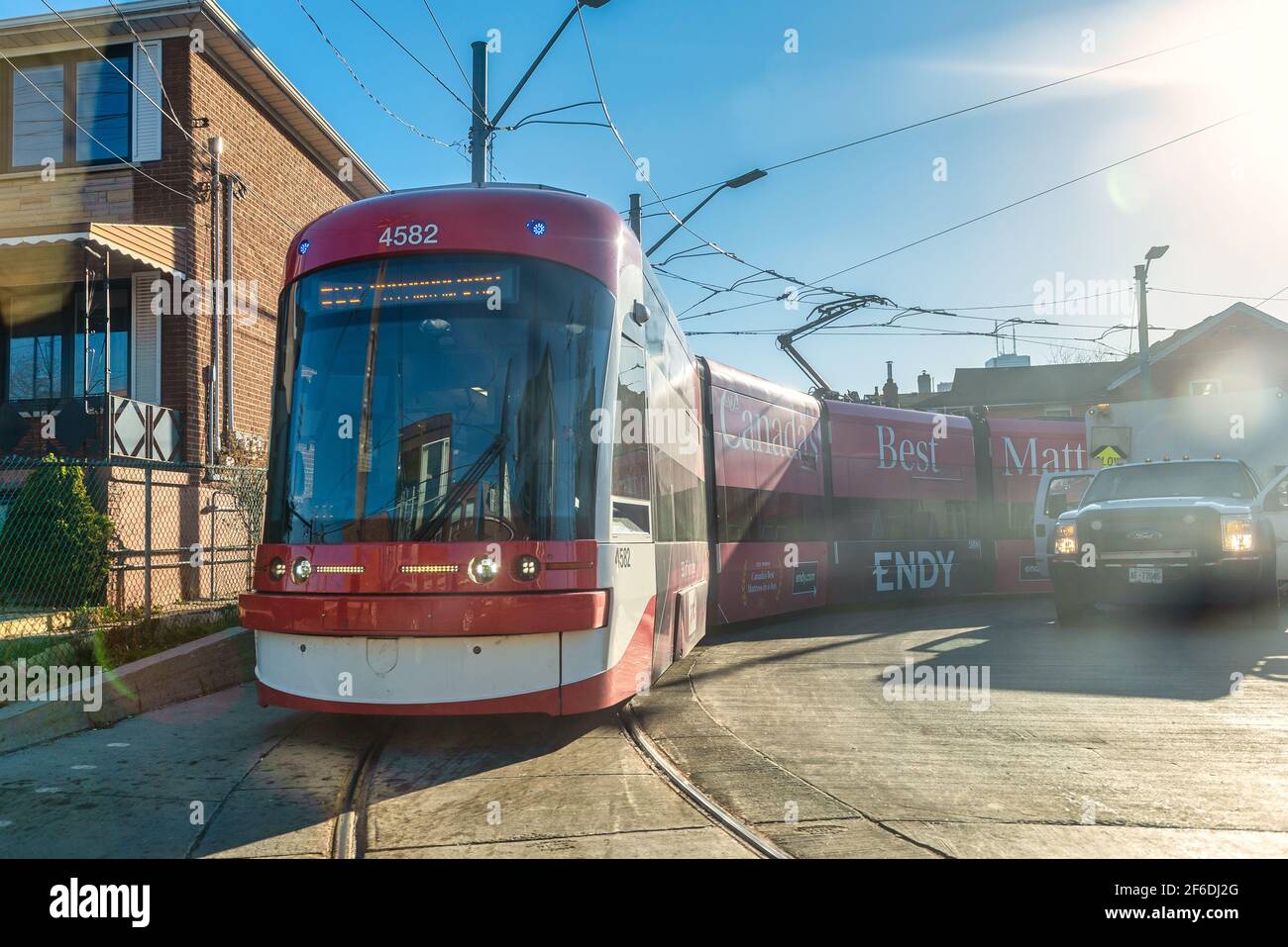 Bombardier Tramway or Streetcar, Toronto, Canada Stock Photo - Alamy