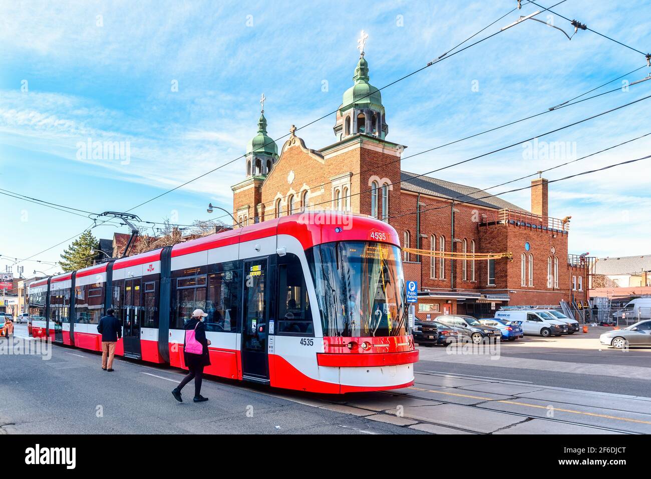 Bombardier Tramway or Streetcar, Toronto, Canada Stock Photo - Alamy