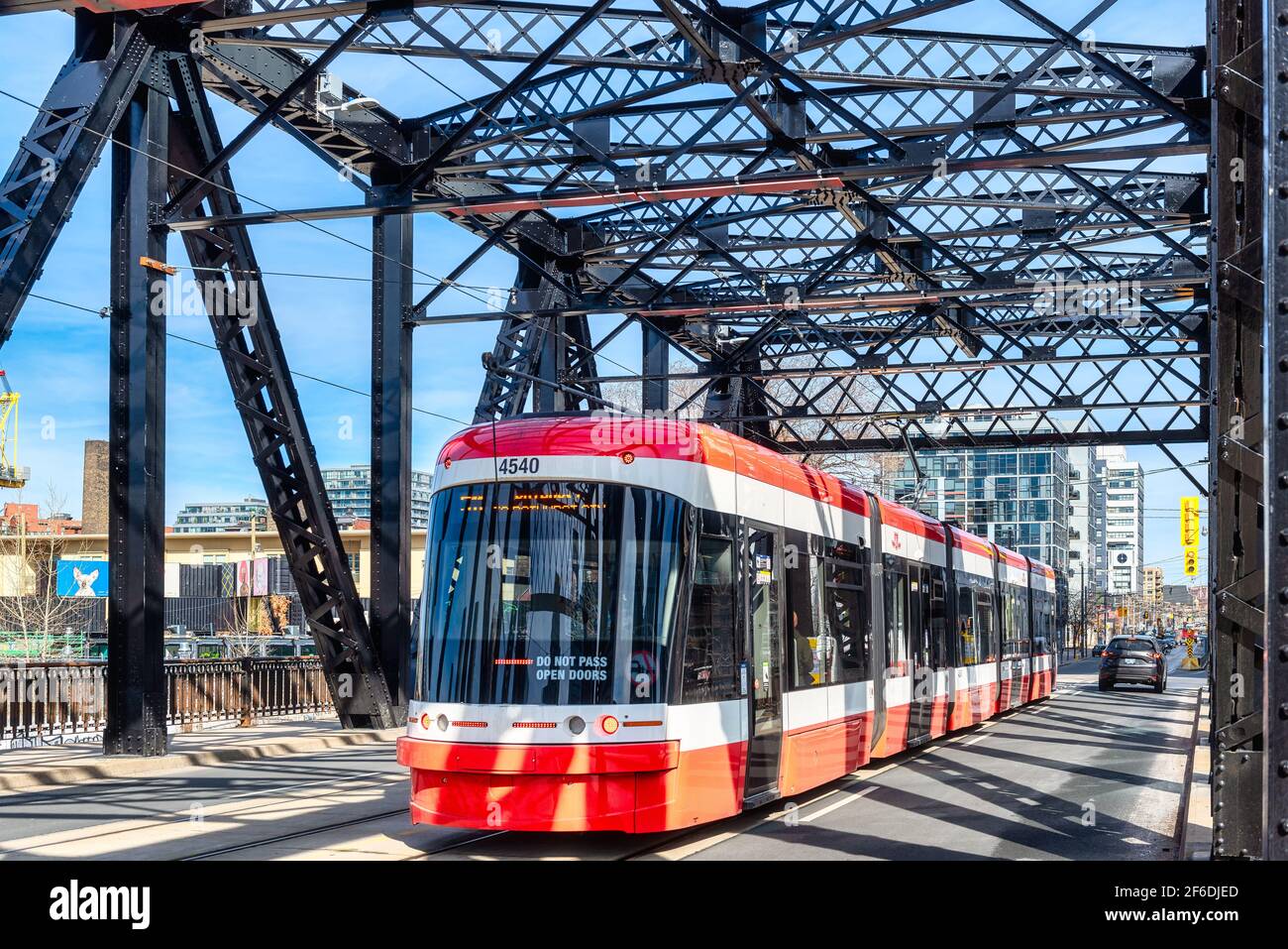 Bombardier Tramway or Streetcar, Toronto, Canada Stock Photo - Alamy