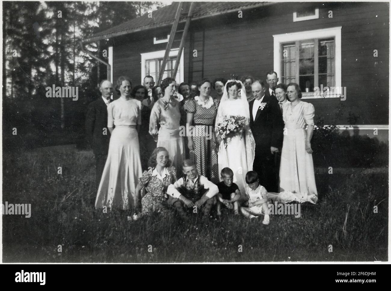 Wedding party in Långsjön for Siri and Anders Lindgren Stock Photo - Alamy