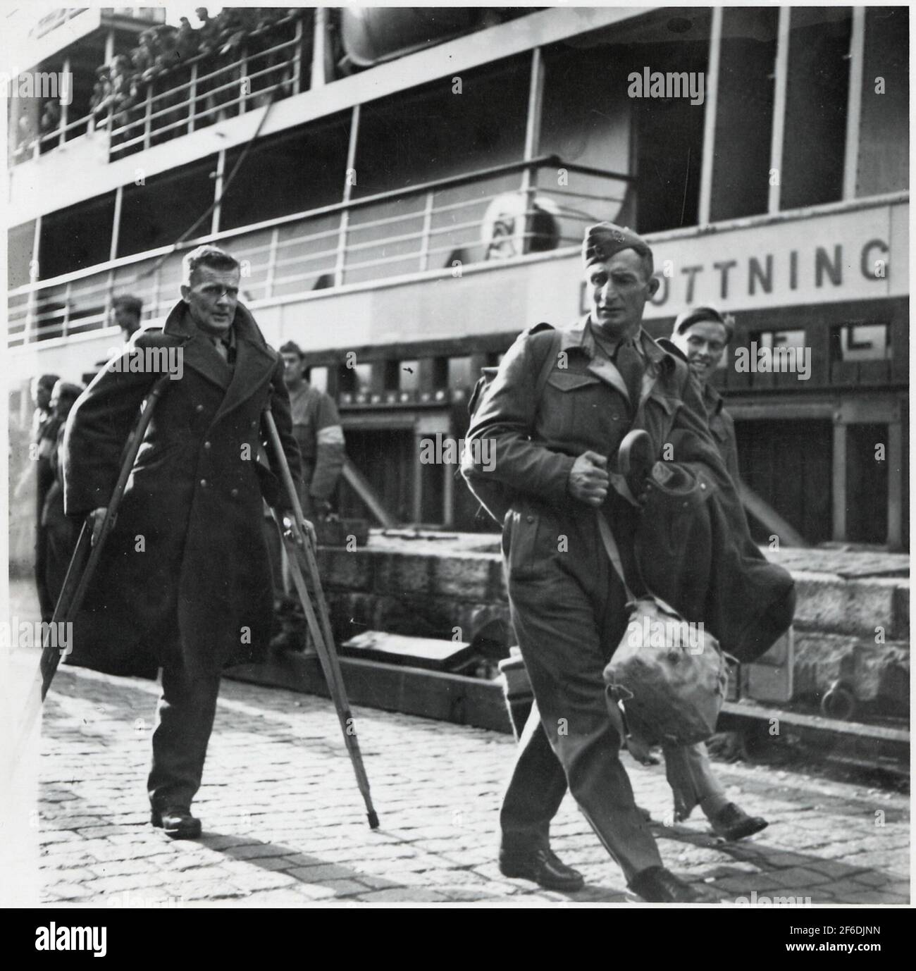 War Banks go ashore in Trelleborg from Queen Victoria Stock Photo - Alamy
