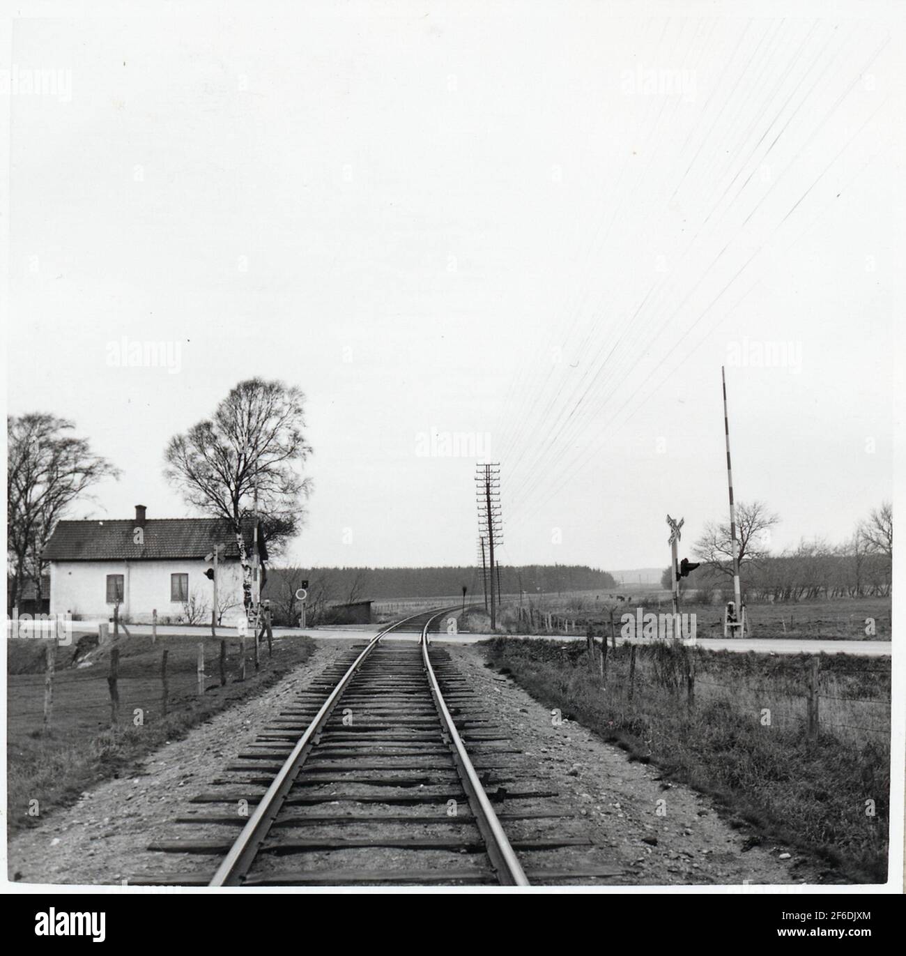 Railway transition during burst, on the route between Sjöbo and ...
