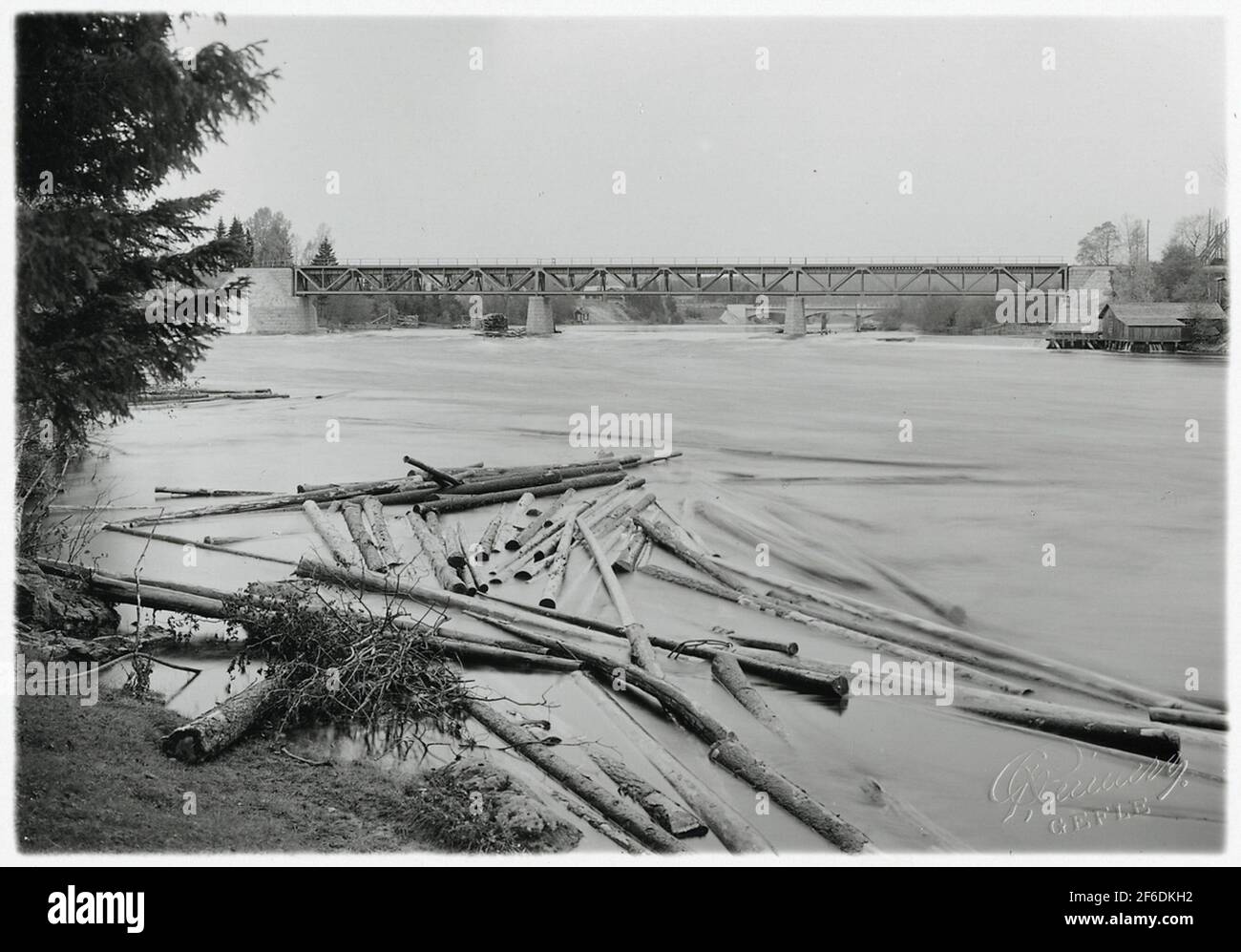 Bridge over the Ljungan at Njurunda Stock Photo - Alamy
