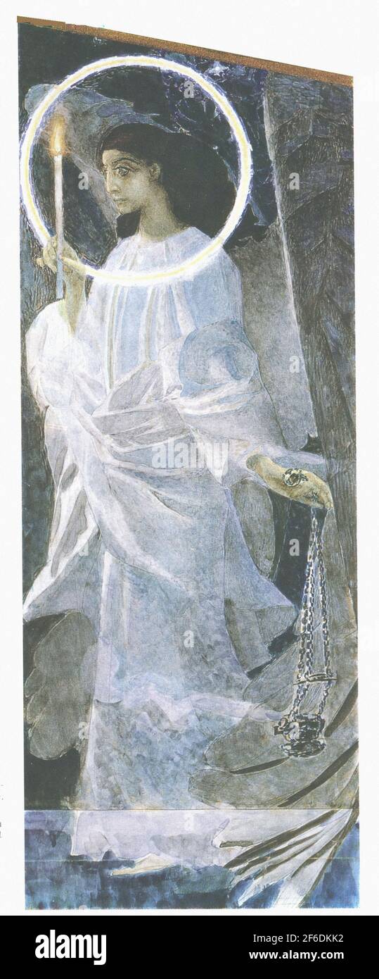 Mikhail Vrubel - Angel with Censer Candle 1887 Stock Photo - Alamy