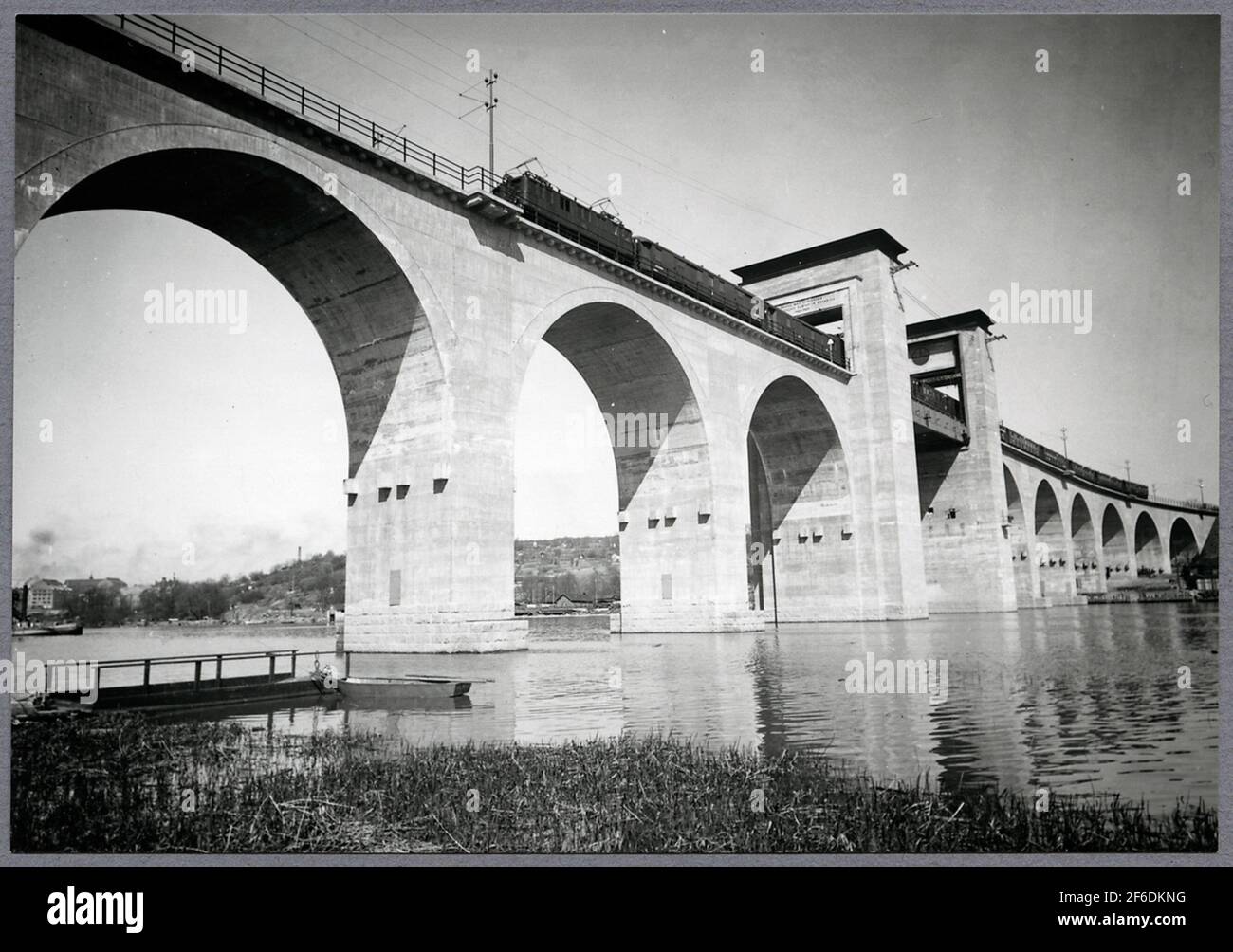 The Årstabron with passenger train Stock Photo - Alamy