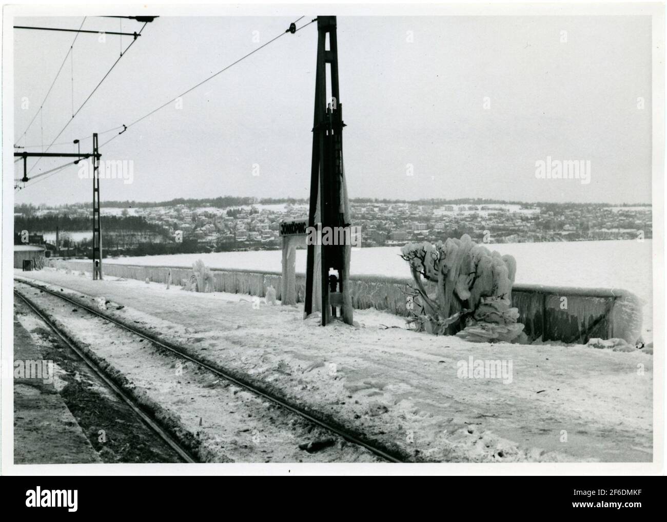 Jönköping's rail yard, the icing in 1953 Stock Photo - Alamy