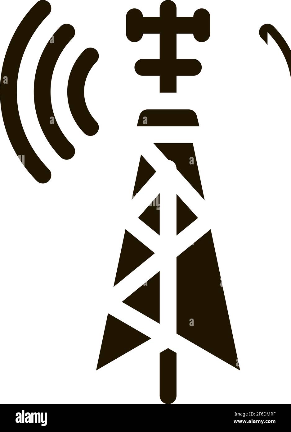 air navigation signal tower icon Vector Glyph Illustration Stock Vector ...