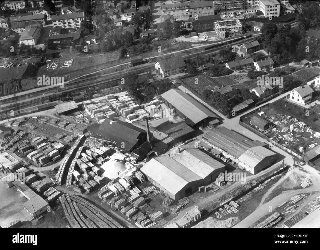Aerial view of station Stock Photo - Alamy