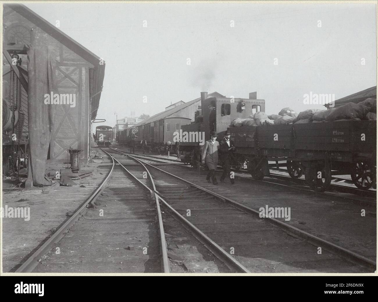Gävle Norra Station in 1902 Bangården on the left. Lokverstaden to the ...