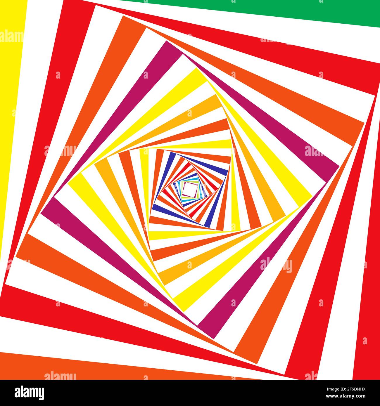 Abstract geometric shape, design element with rotation, swirl, twirl ...