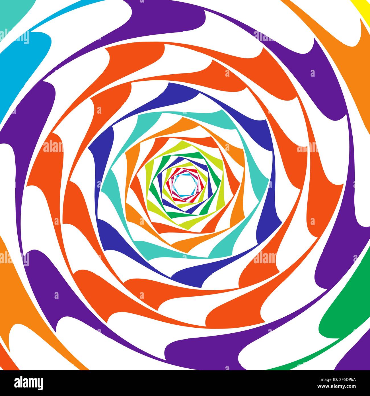 Abstract geometric shape, design element with rotation, swirl, twirl ...