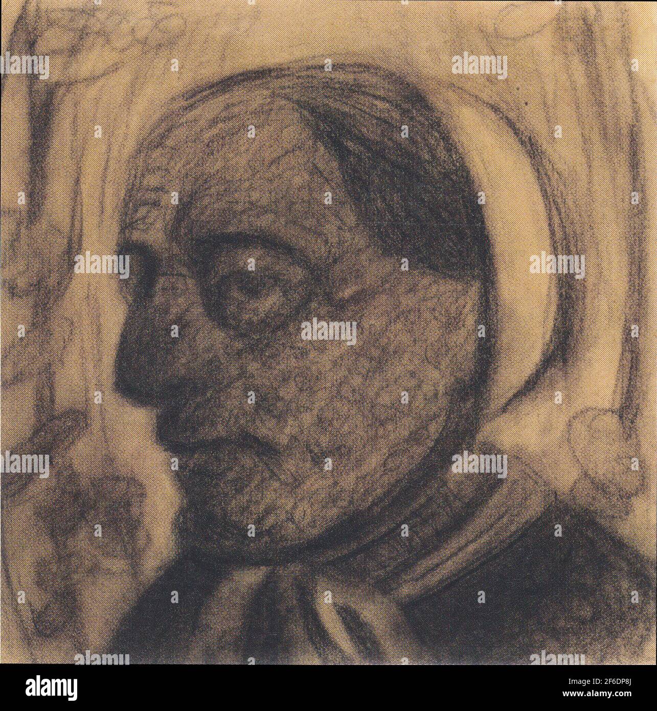 Paula Modersohn-Becker - Portrait Peasant Woman with Hood 1903 Stock ...