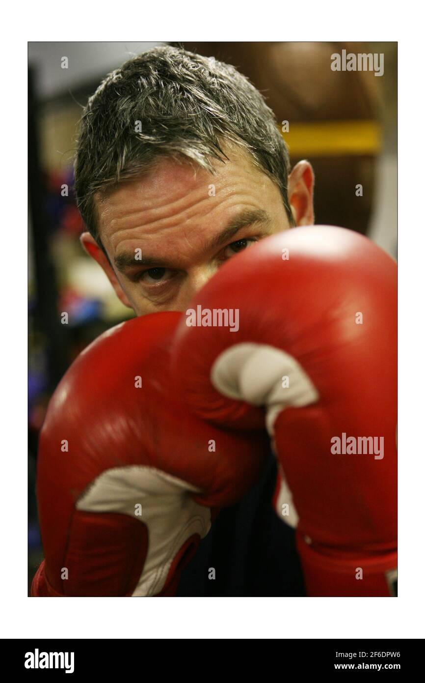 Boxing training for Richard Sharp at Fitzroy Lodge on Lambeth road in ...