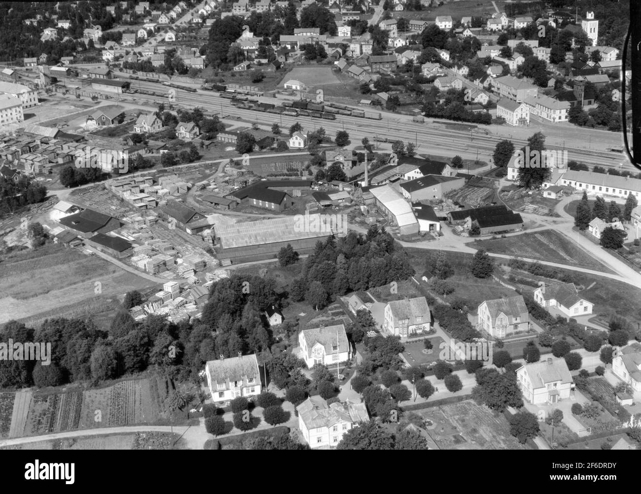 Aerial view of station Stock Photo - Alamy