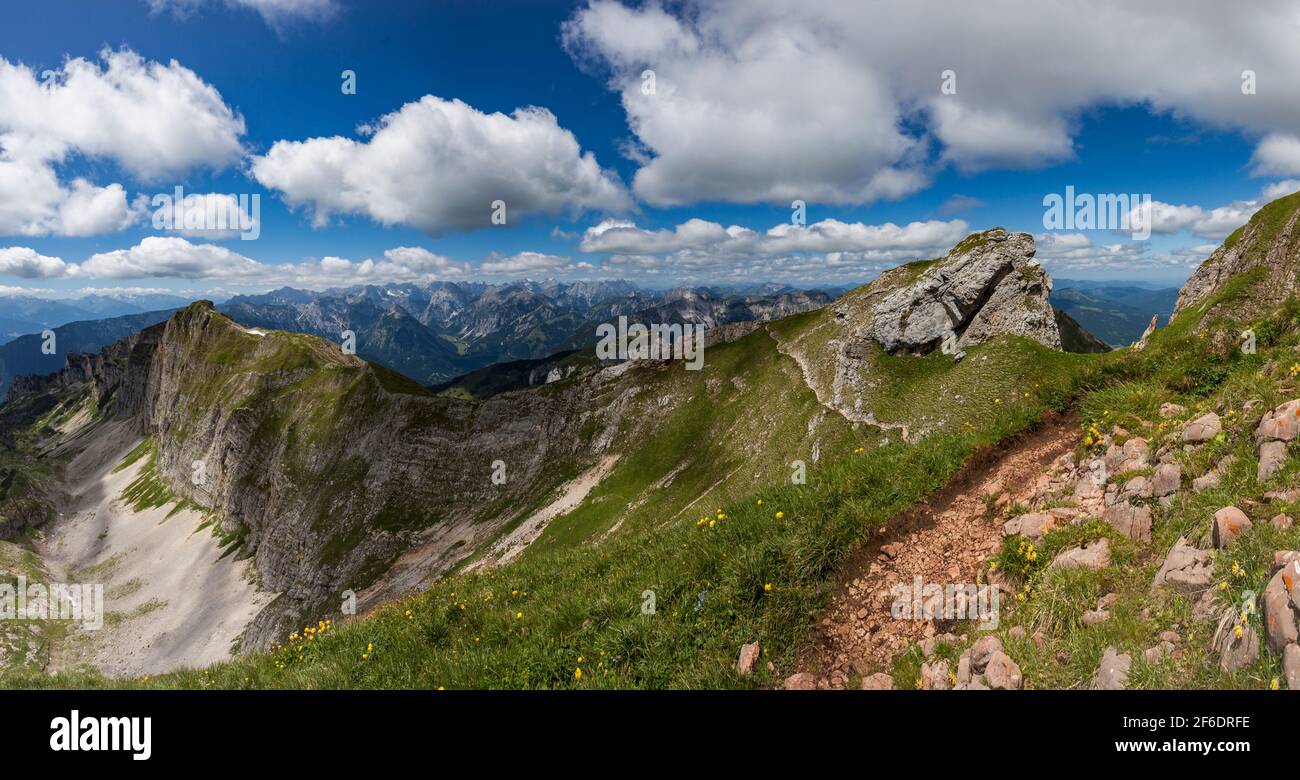Panorama view of Rofan mountains in Tyrol, Austria Stock Photo - Alamy